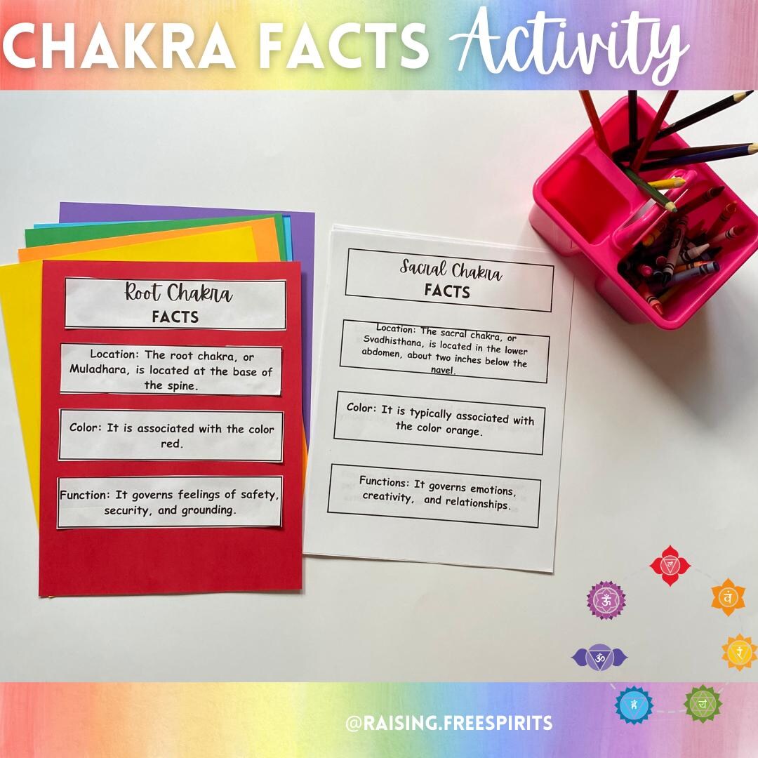 Chakra Facts Activity for Kids - Etsy