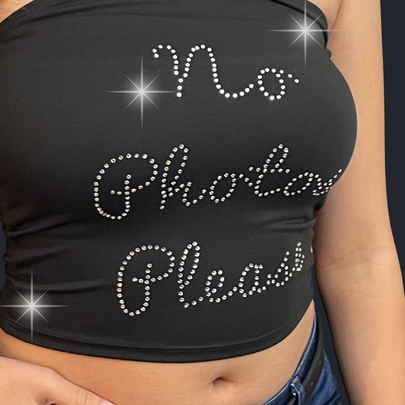 Rhinestone Crop Top - Etsy