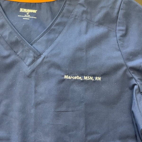 Embroidered Rn Shirt - Etsy
