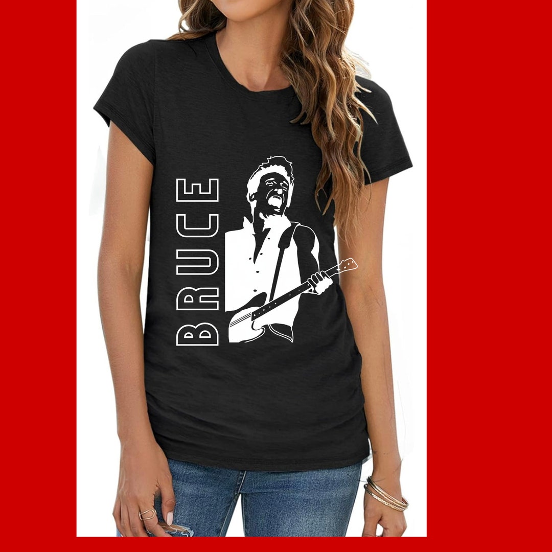 Women's Short Sleeve Bruce Springsteen Inspired Concert Shirt Band ...