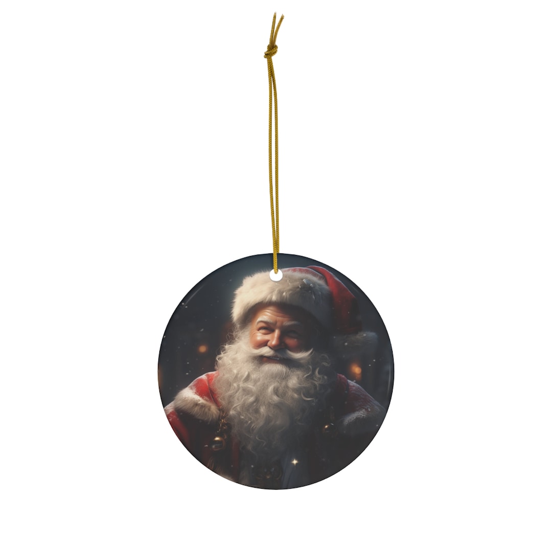 Cheerful Realistic Santa Claus Ornament Santa Ornament - Etsy