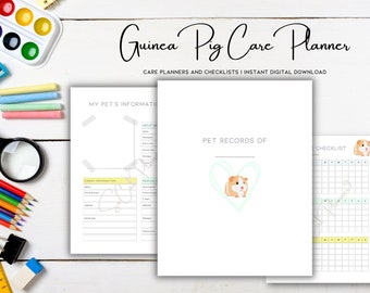 Guinea Pig Checklist Guinea Pig Weekly Care Planner Guinea Pig Weekly ...
