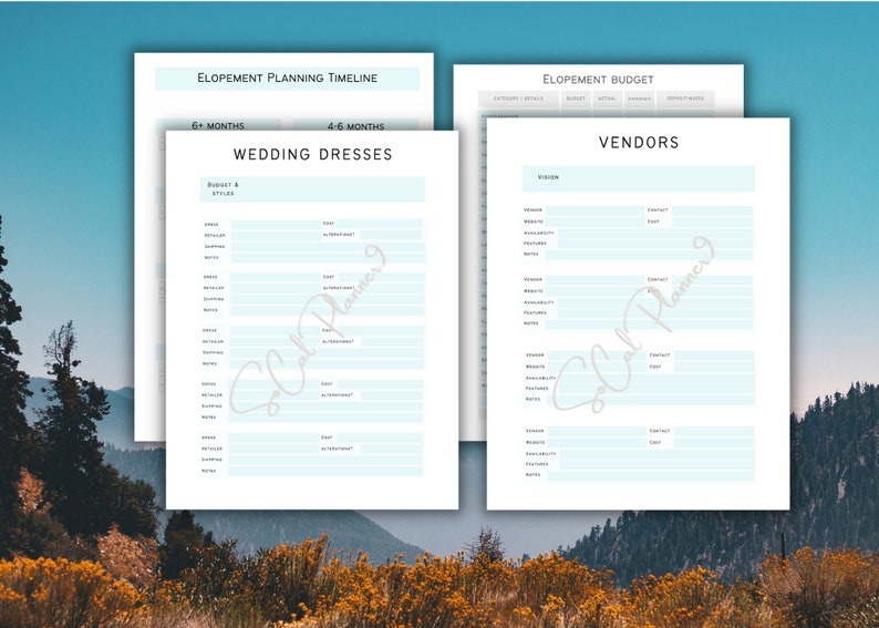 Elopement Planner Printable - Etsy