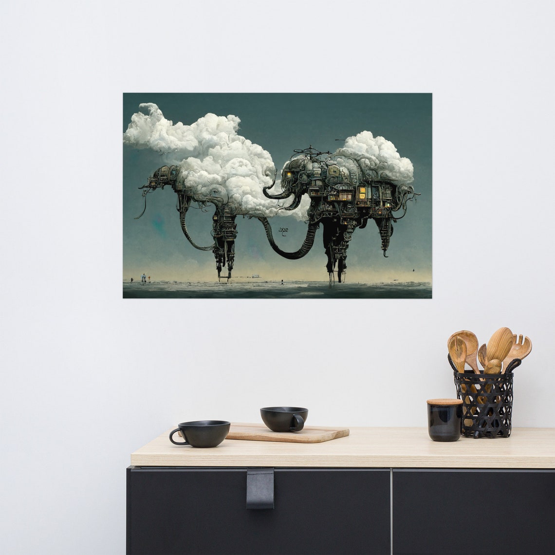 Steampunk Mechanical Elephant Poster - Etsy