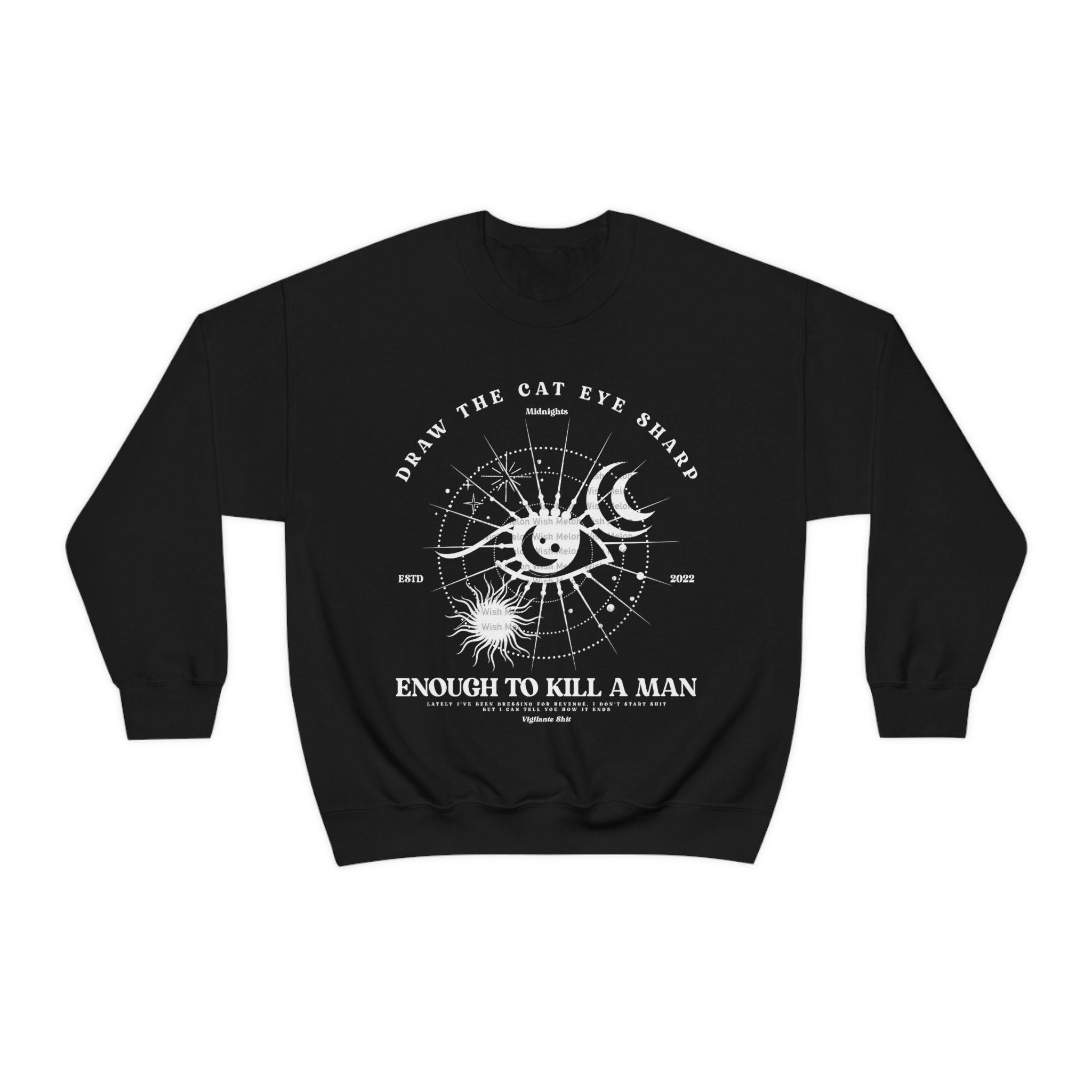 Vigilante Shit Sweatshirt, Draw the Cat Eye Sharp, Midnights Merch ...