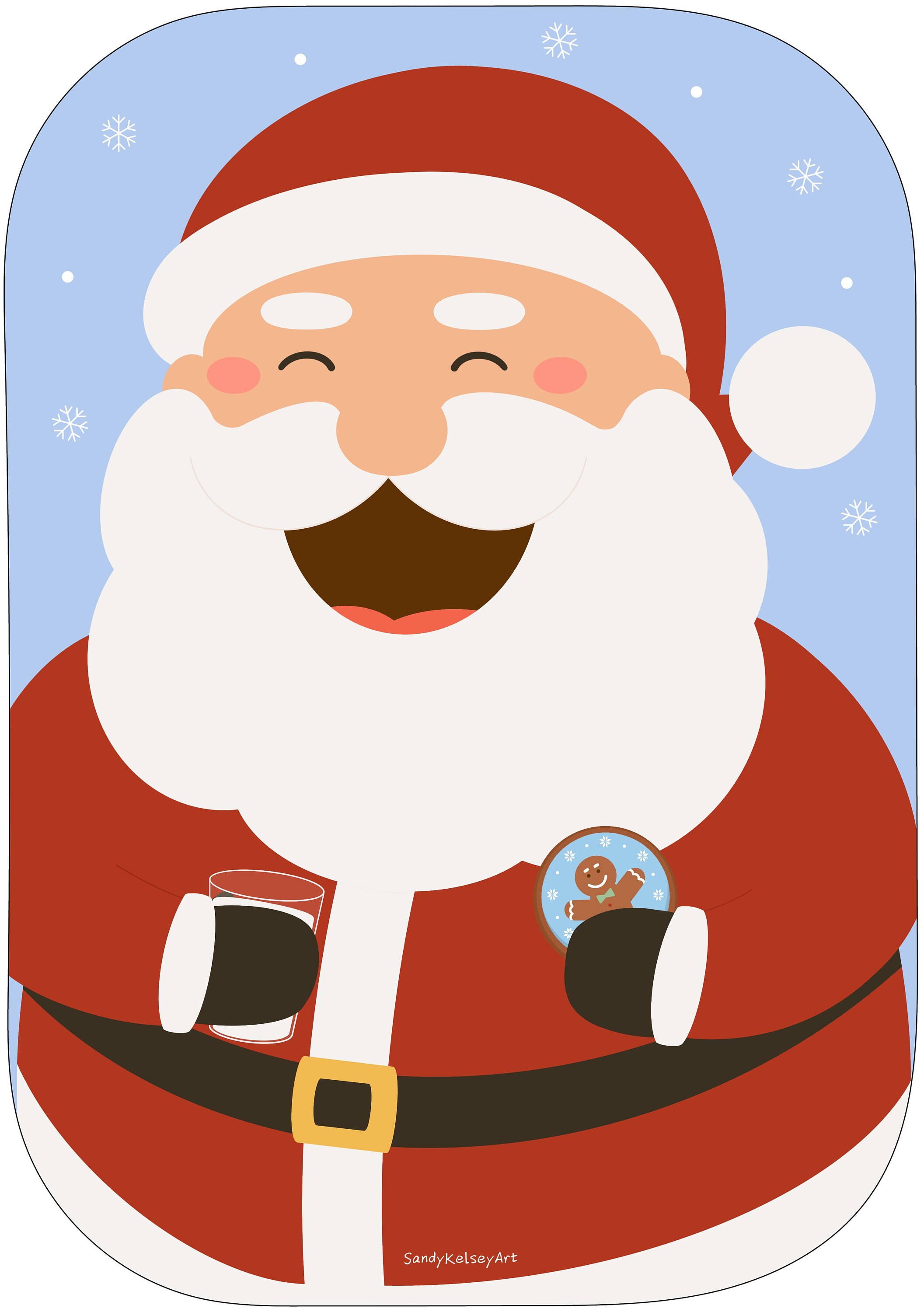 Digital Large Flisat Insert, Feed Santa Cookies, Uppercase Letter ...