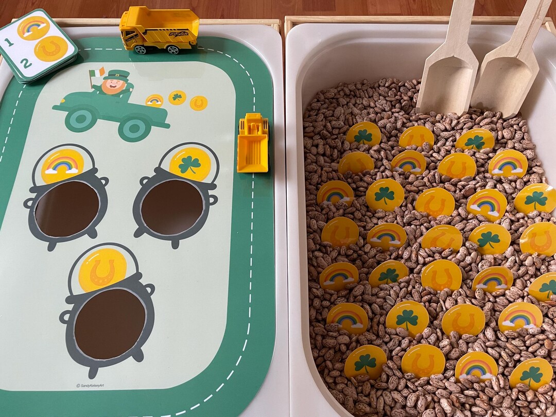 Digital Large Flisat Insert, St. Patrick's Day Gold Coins Counting ...