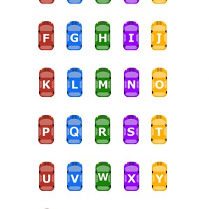 Digital Large Flisat Insert, Alphabet Car Parking Lot, Alphabet Cars ...