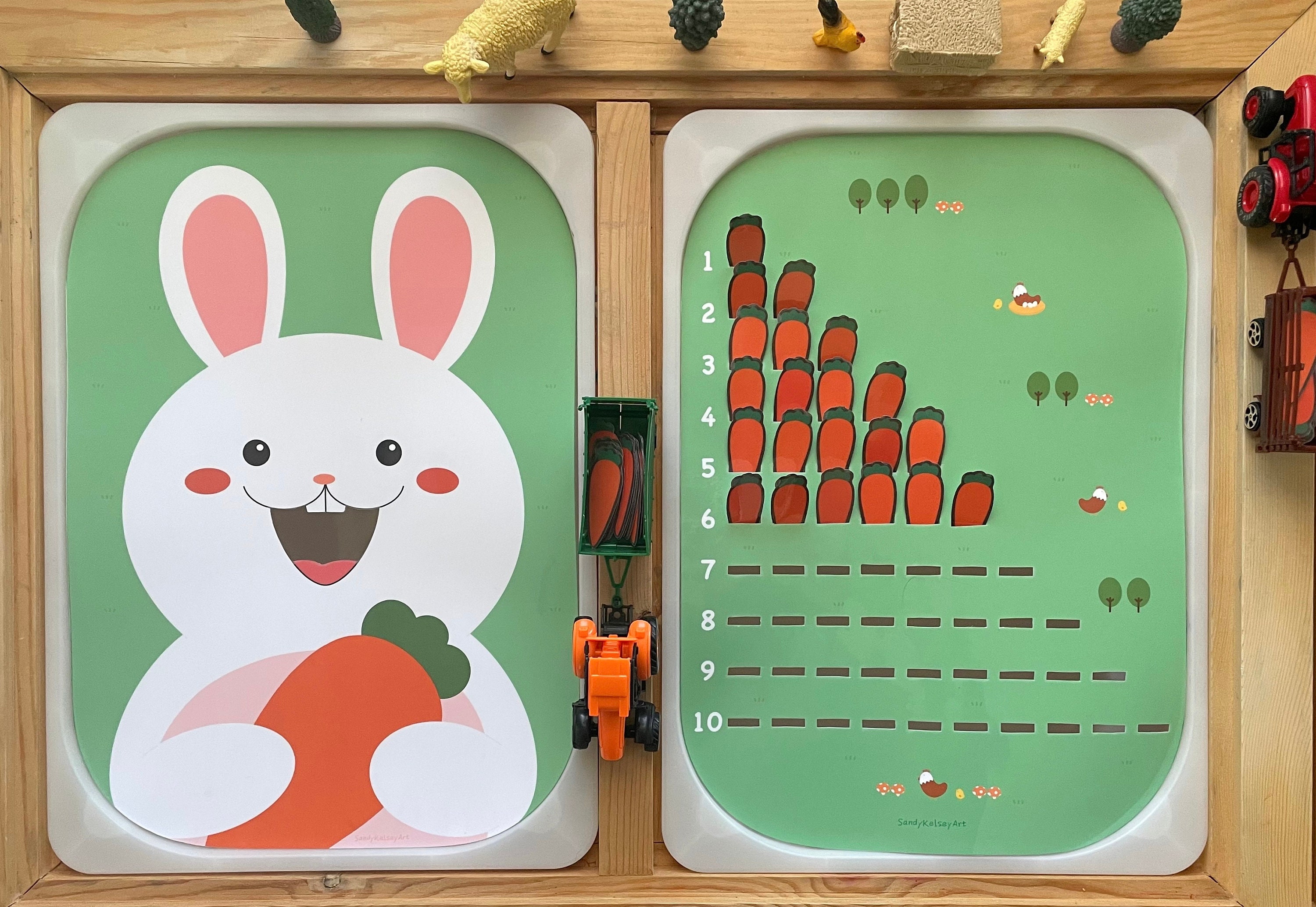 Digital Large Flisat Insert Feed the Bunny Counting - Etsy