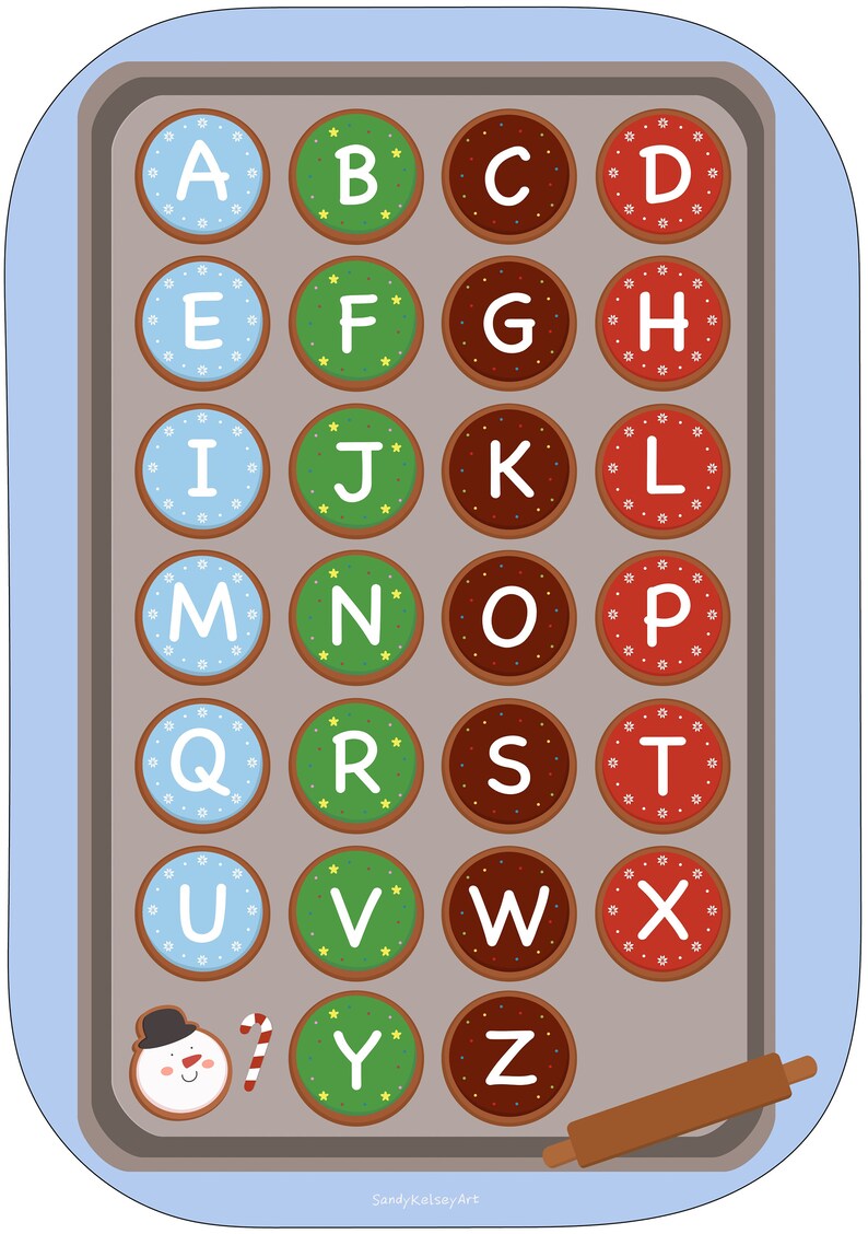 Digital Large Flisat Insert, Feed Santa Cookies, Uppercase Letter ...