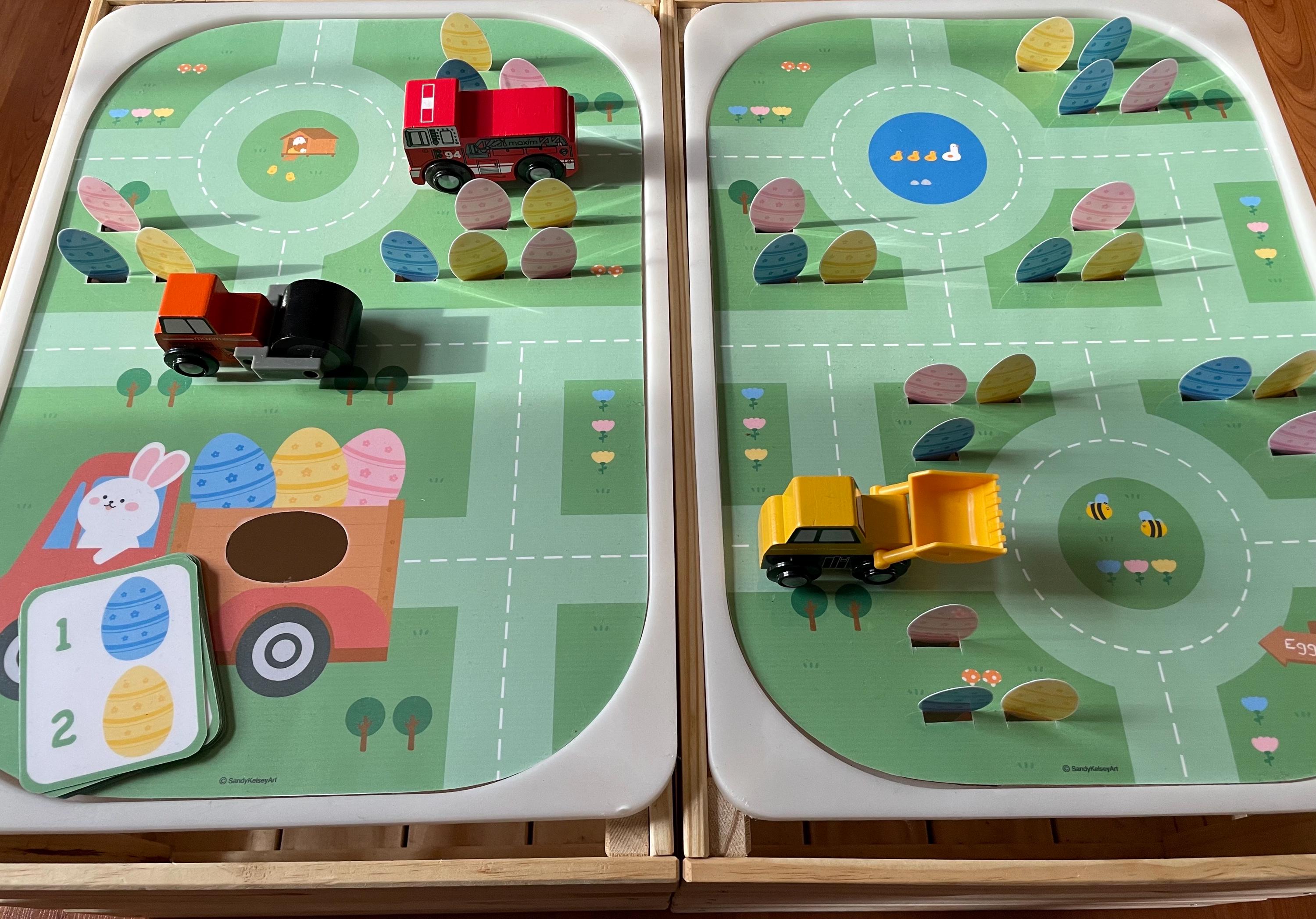 Digital Large Flisat Insert, Easter Eggs Counting Activity, Car Play ...