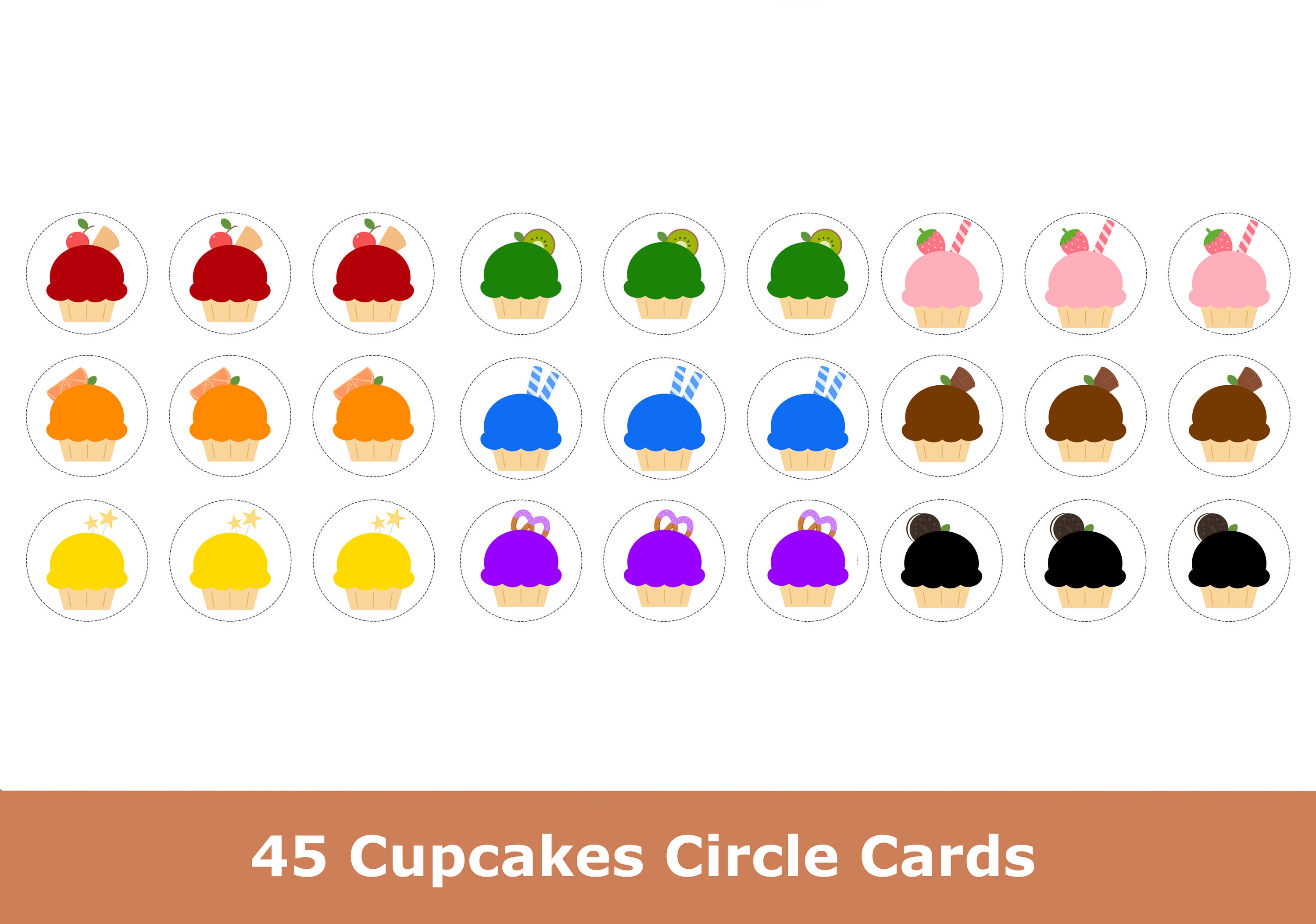 Digital Large Flisat Insert, Feed Cookie Monster Cupcakes, Color ...