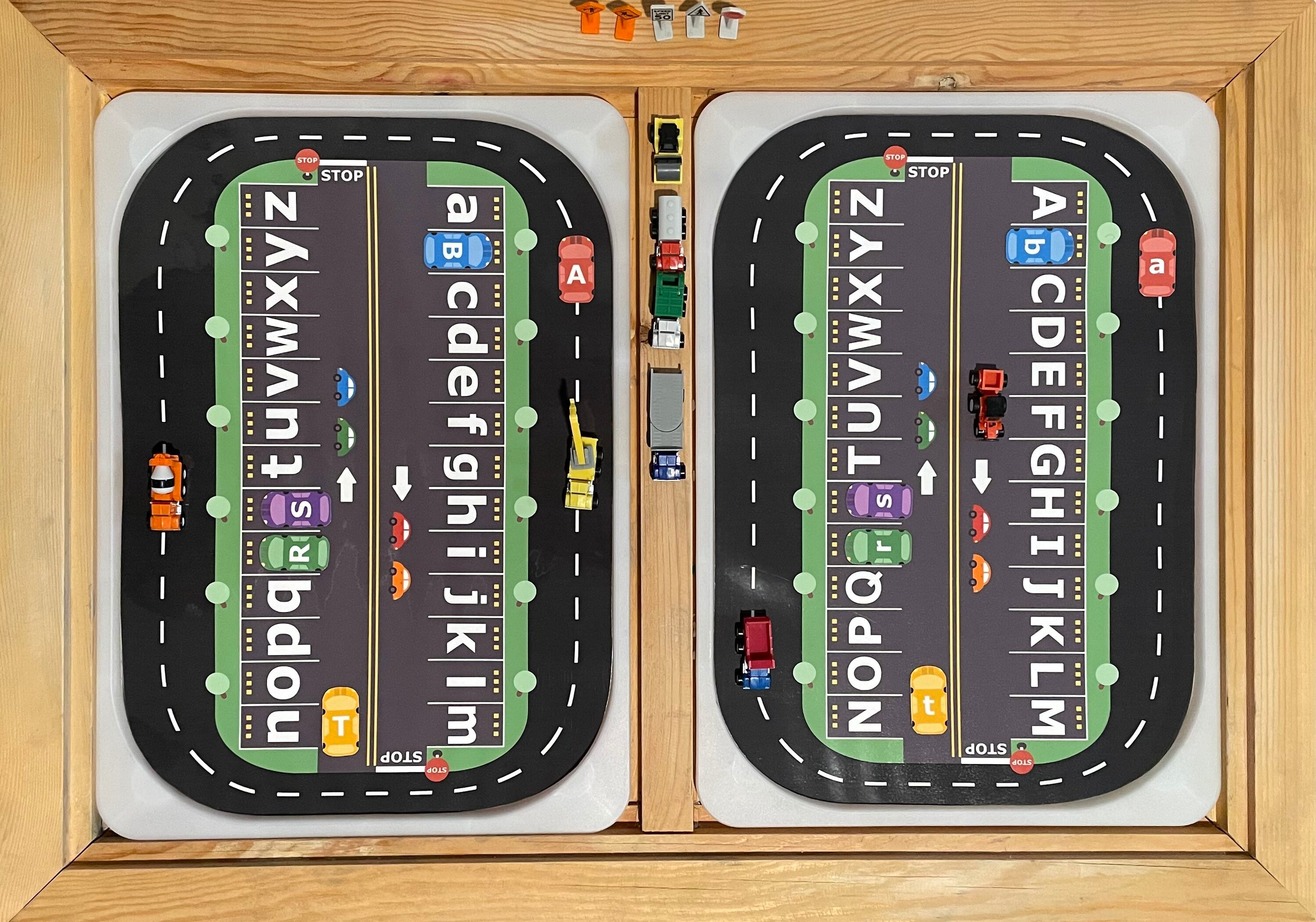 Digital Large Flisat Insert, Alphabet Car Parking Lot, Alphabet Cars ...