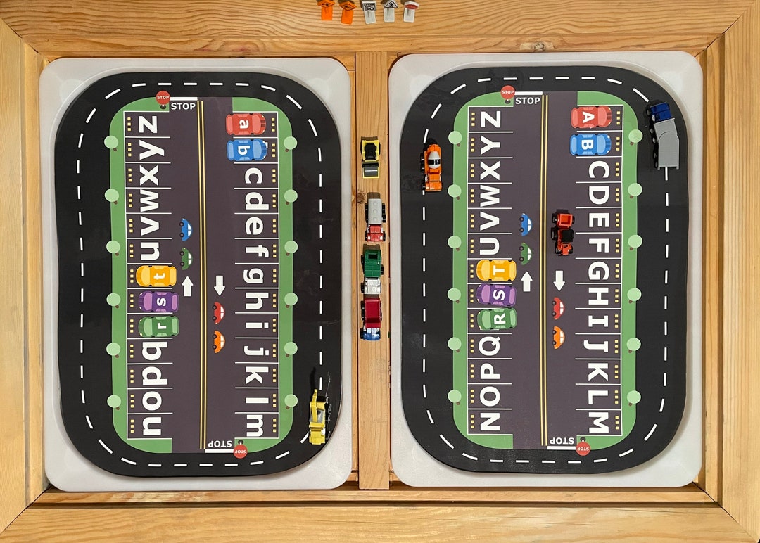 Digital Large Flisat Insert, Alphabet Car Parking Lot, Alphabet Cars ...