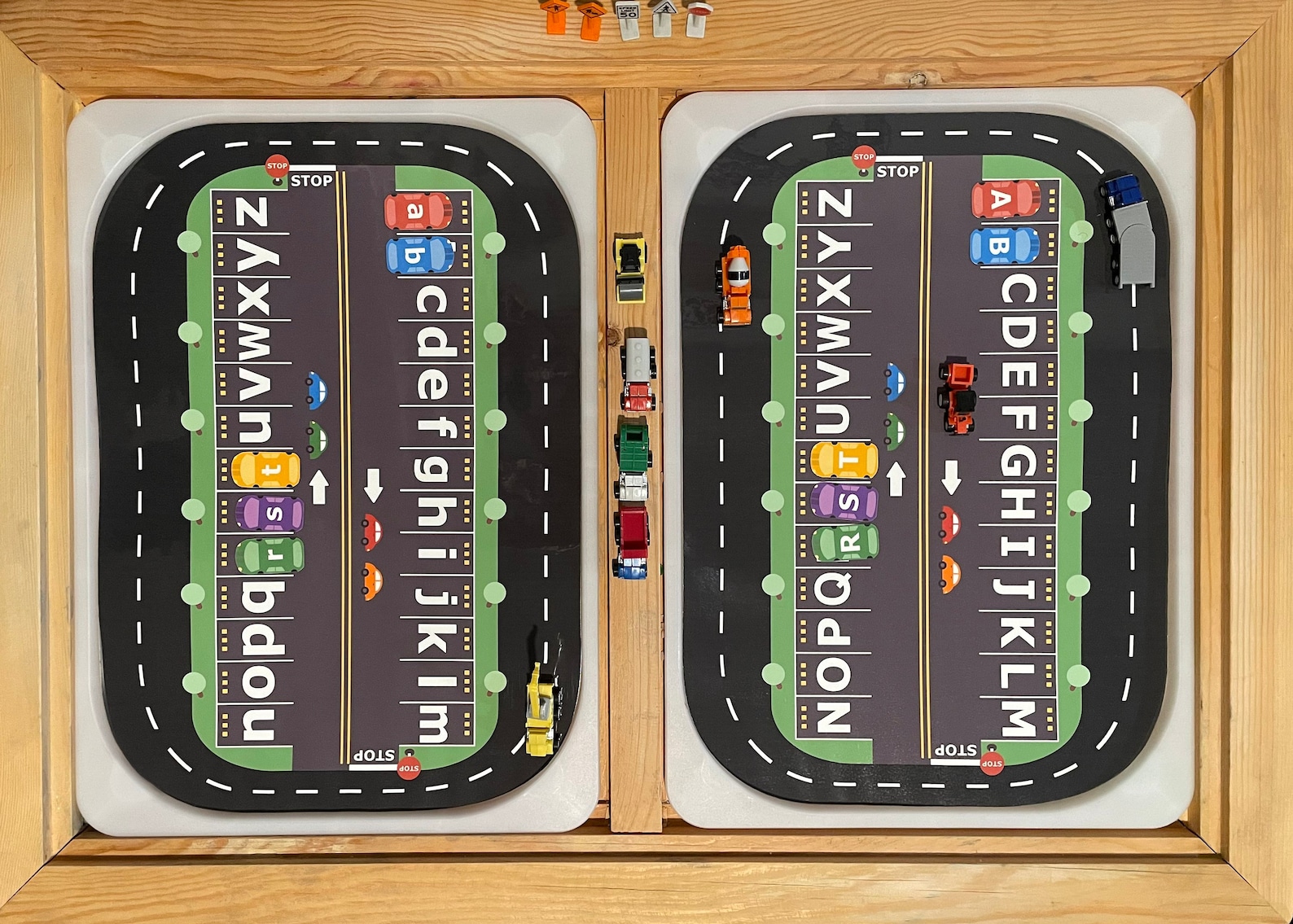Digital Large Flisat Insert, Alphabet Car Parking Lot, Letter Matching ...