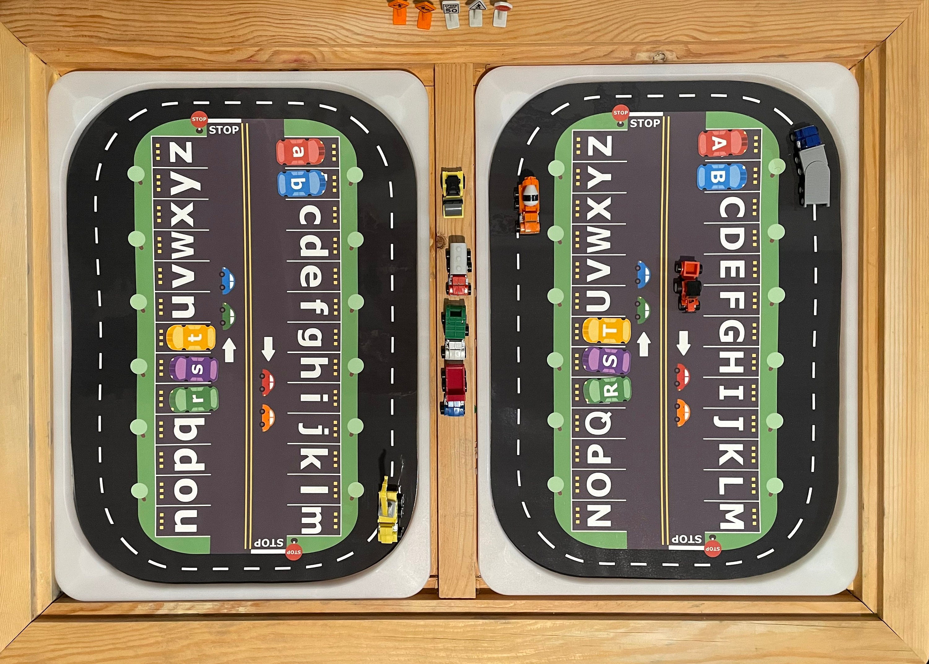 Digital Large Flisat Insert, Alphabet Car Parking Lot, Letter Matching ...