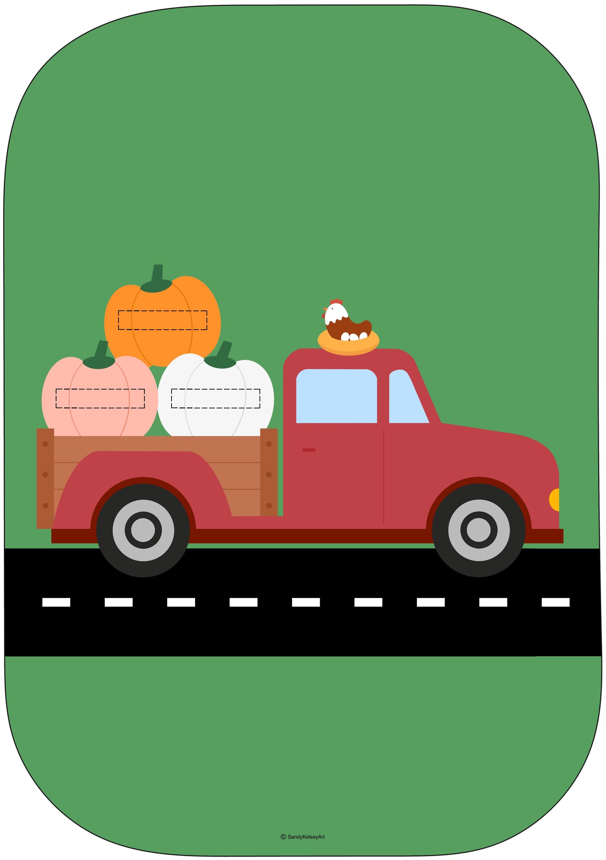 Digital Large Flisat Insert, Pumpkin Patch, Counting Activity, Color ...