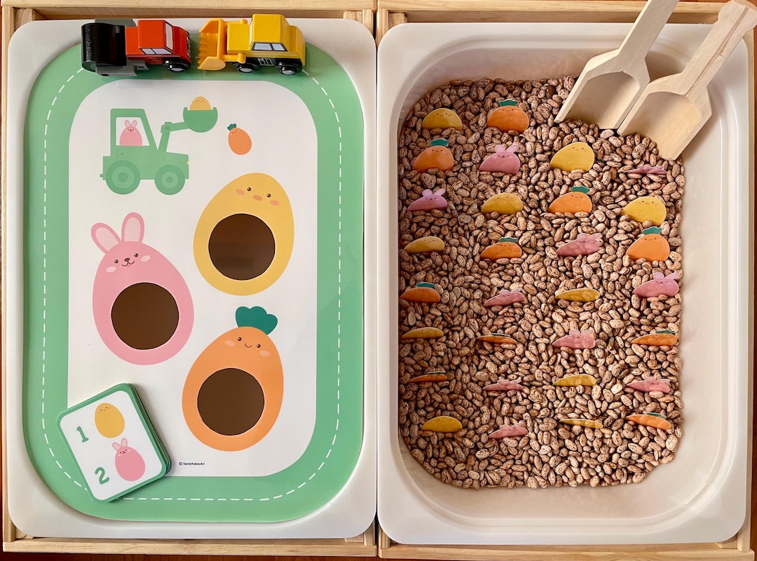 Digital Large Flisat Insert, Easter Cute Eggs Color Sorting and ...