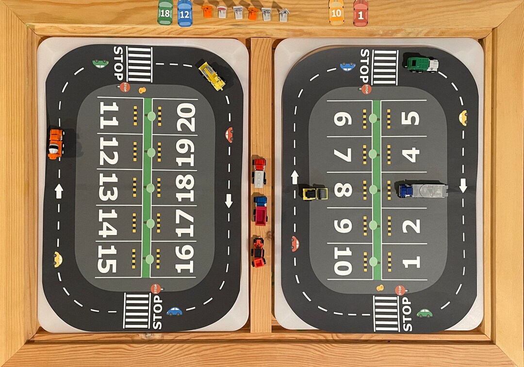 Digital Large Flisat Insert, Number Car Parking Lot Play Mat 1, Number ...