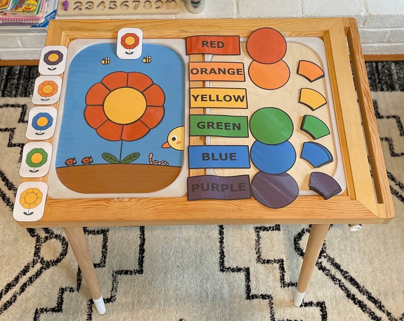 Digital Large Flisat Insert, Flower, Color Matching, Preschool ...