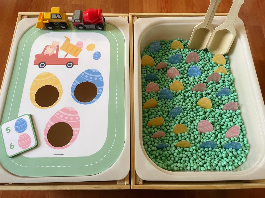 Digital Large Flisat Insert, Easter Eggs Color Sorting and Counting ...