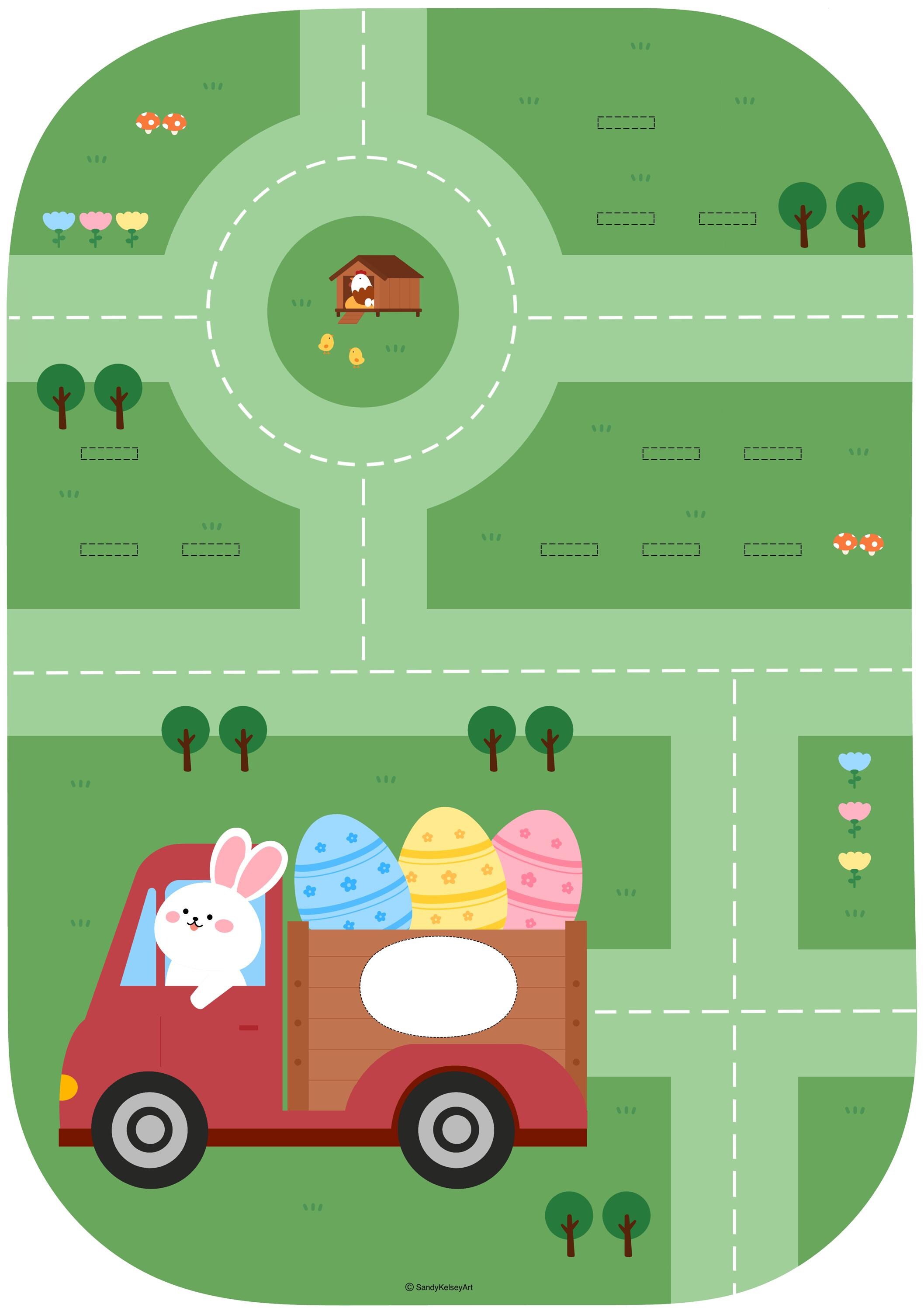 Digital Large Flisat Insert, Easter Eggs Counting Activity, Car Play ...