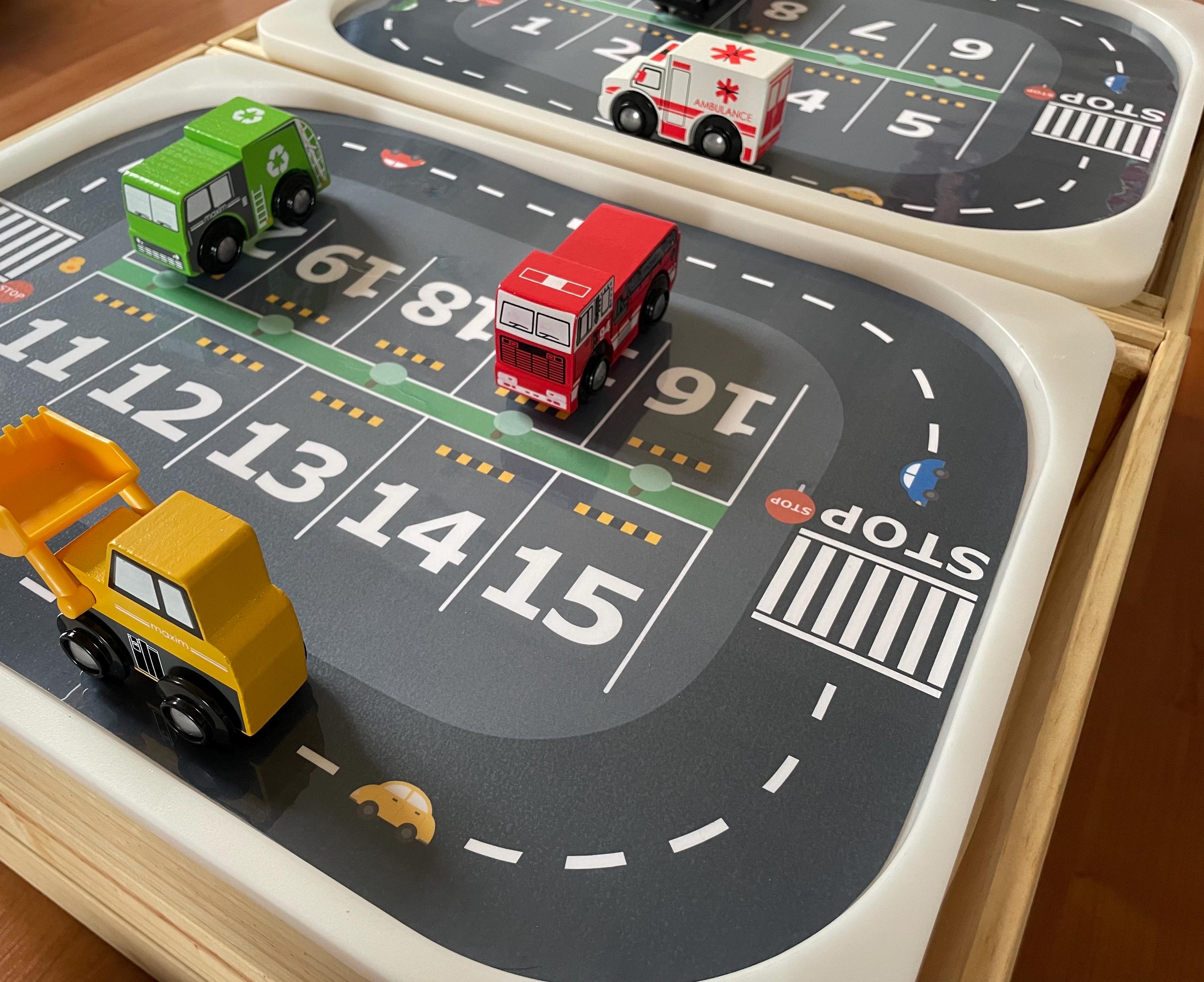 Digital Large Flisat Insert, Number Car Parking Lot Play Mat 1, Number ...