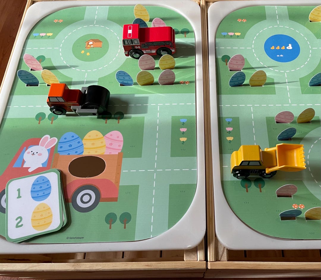 Digital Large Flisat Insert, Easter Eggs Counting Activity, Car Play ...
