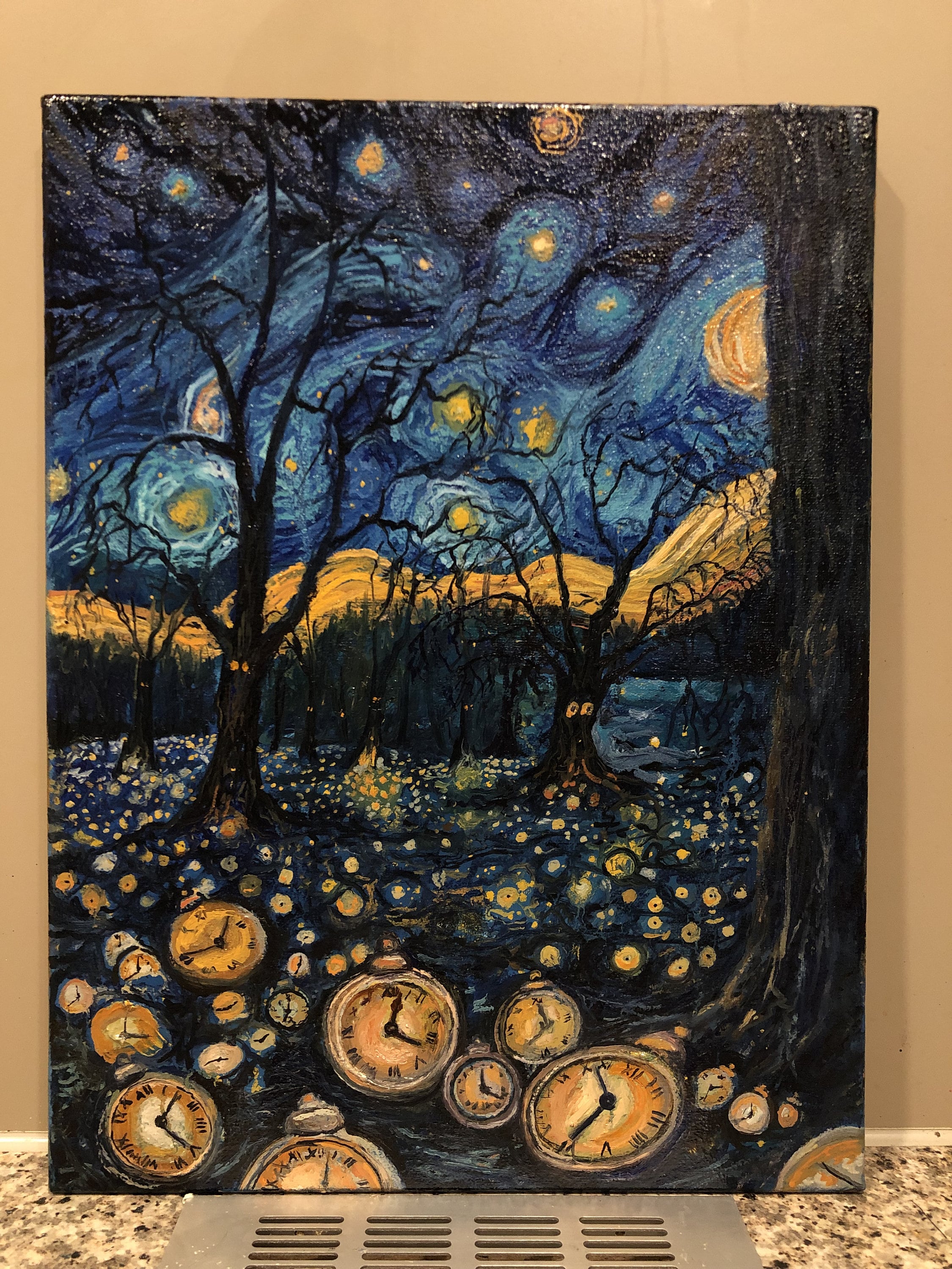 Vincent Van Gogh Landscape Original Oil Painting Impressionism - Etsy