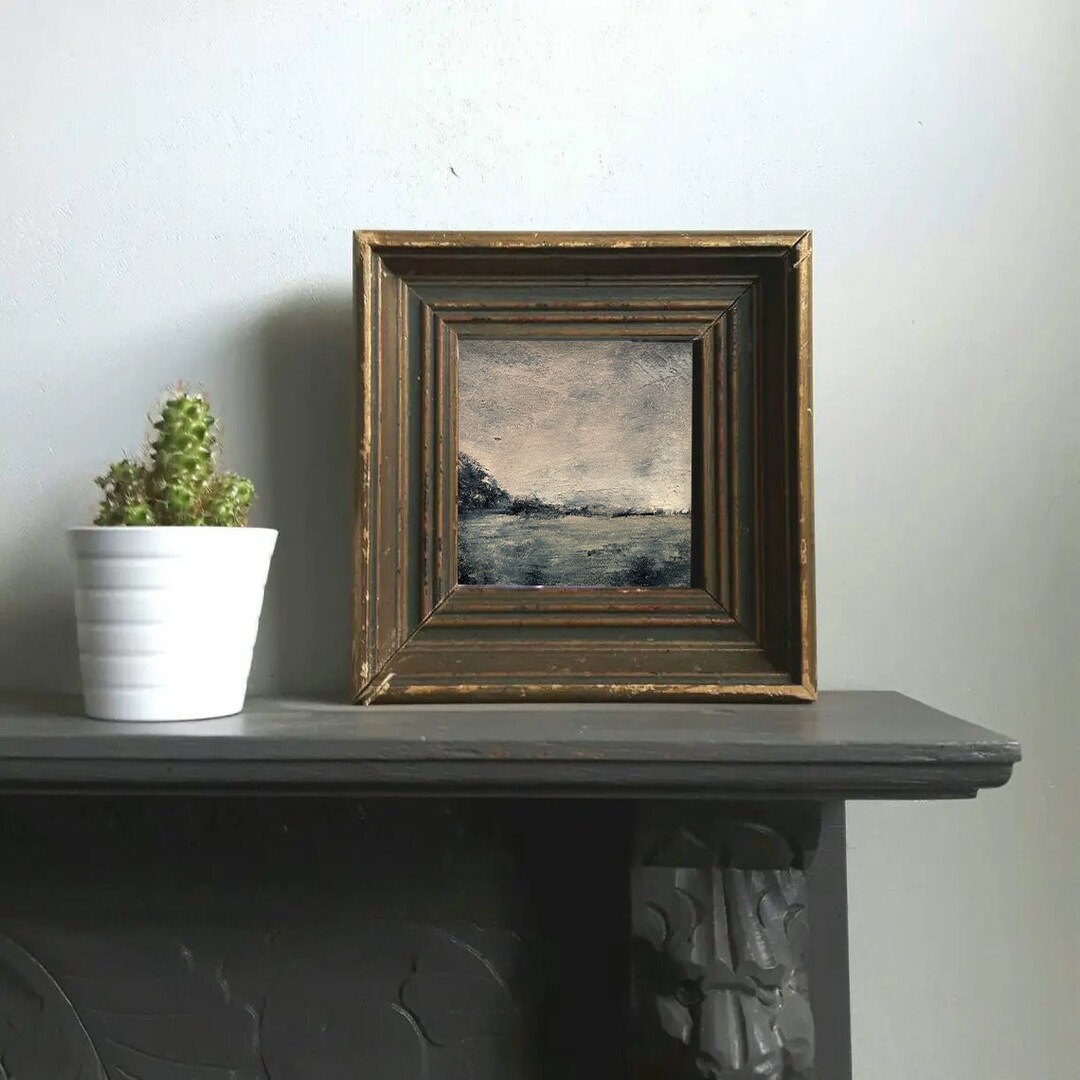 Subdued Abstract Landscape Original Oil Painting. Minimalist Landscape ...