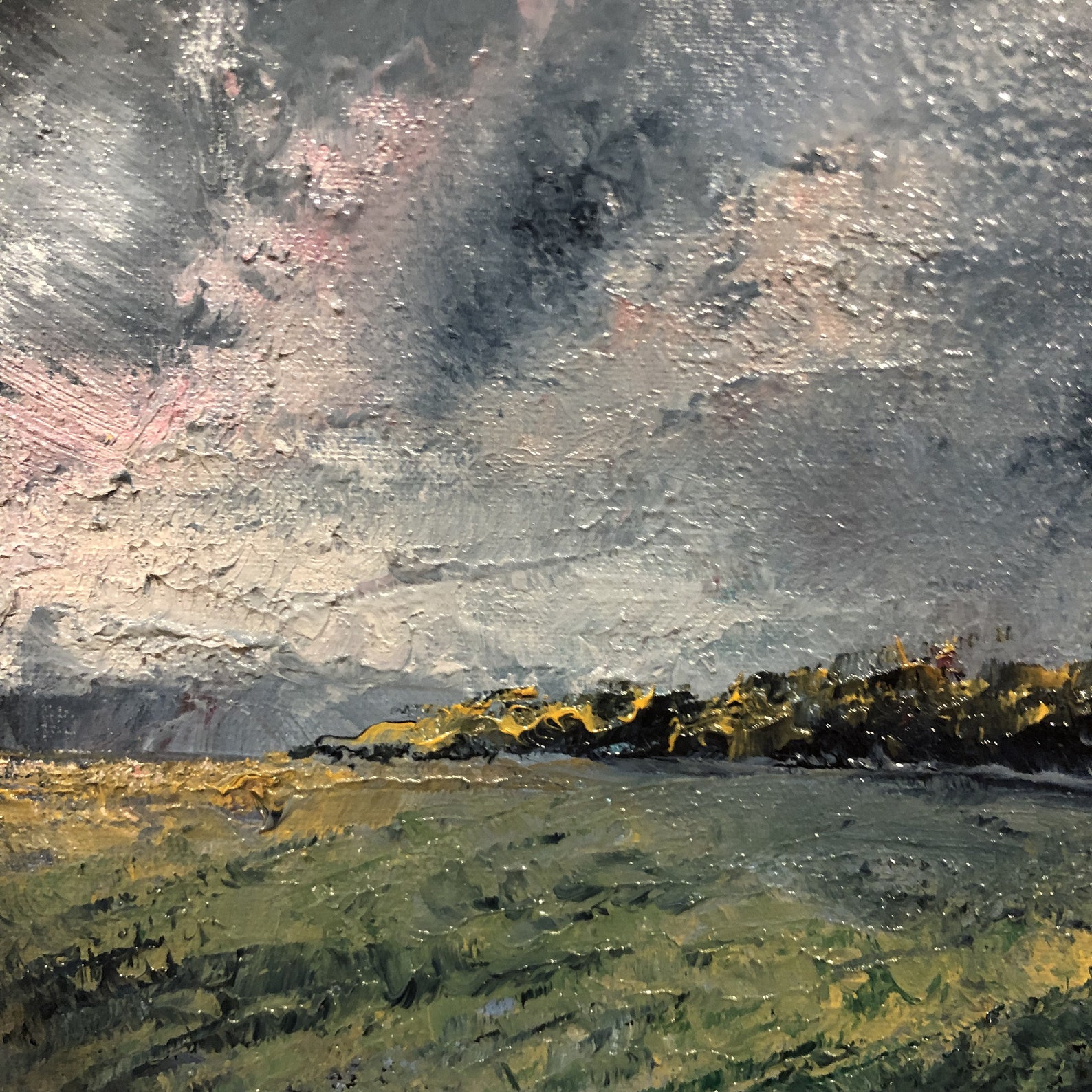 Small Original Oil Painting Landscape on Canvas. Square - Etsy UK