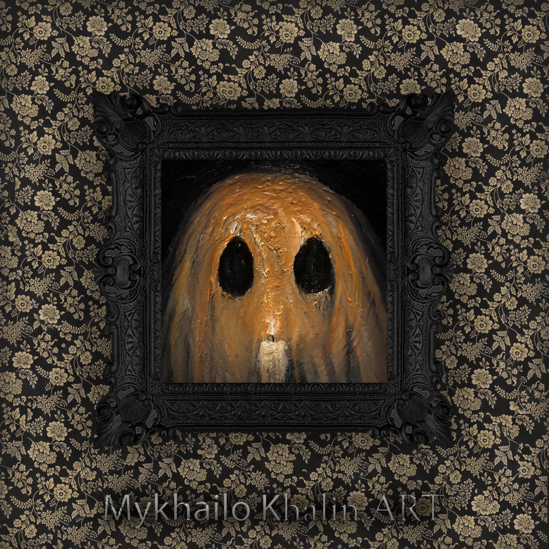 Ghost With Candle Original Oil Painting on Canvas. Dark Academia Gift ...