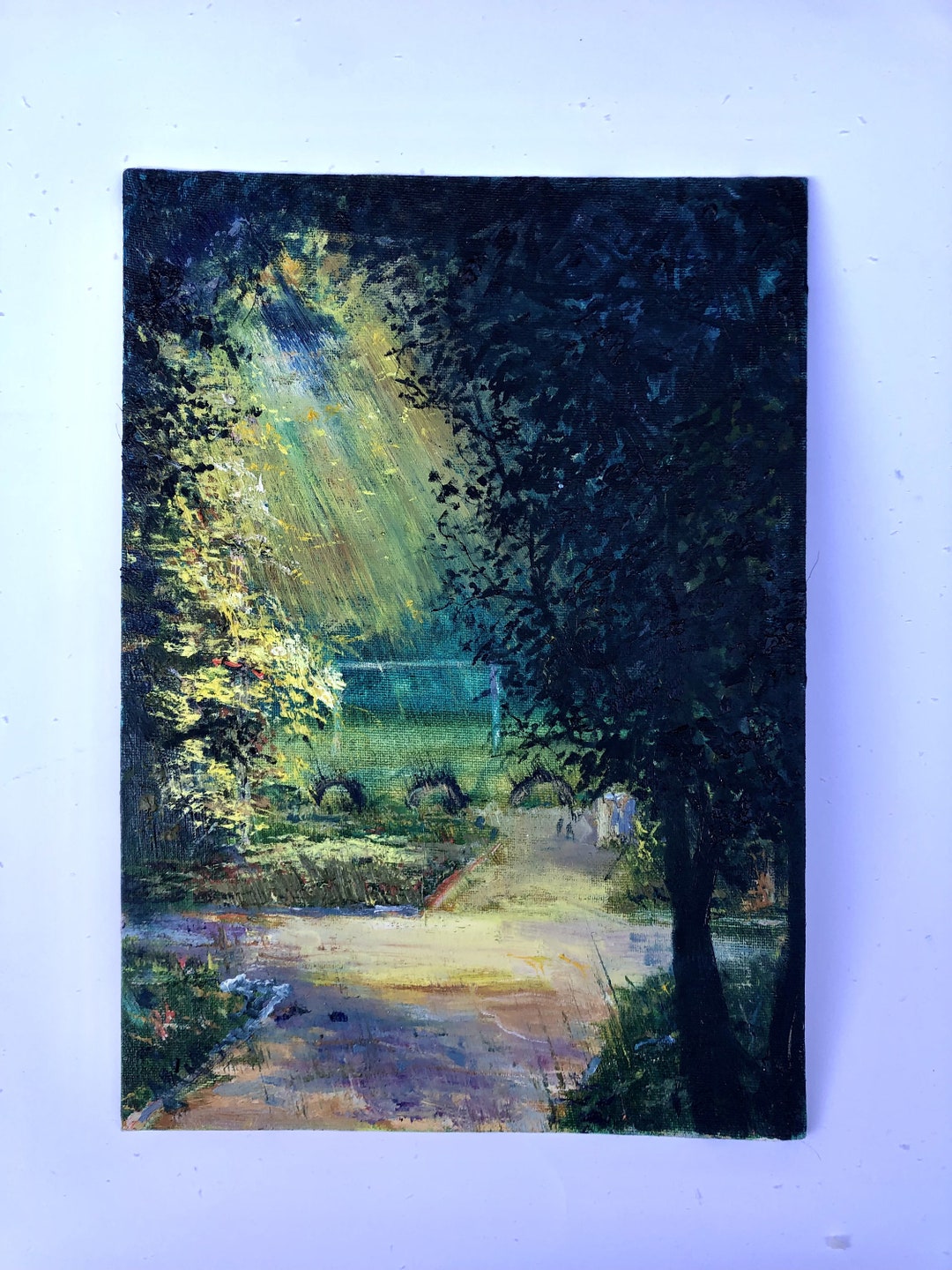 Childhood Memories Landscape - Original Impressionism Oil Painting on ...