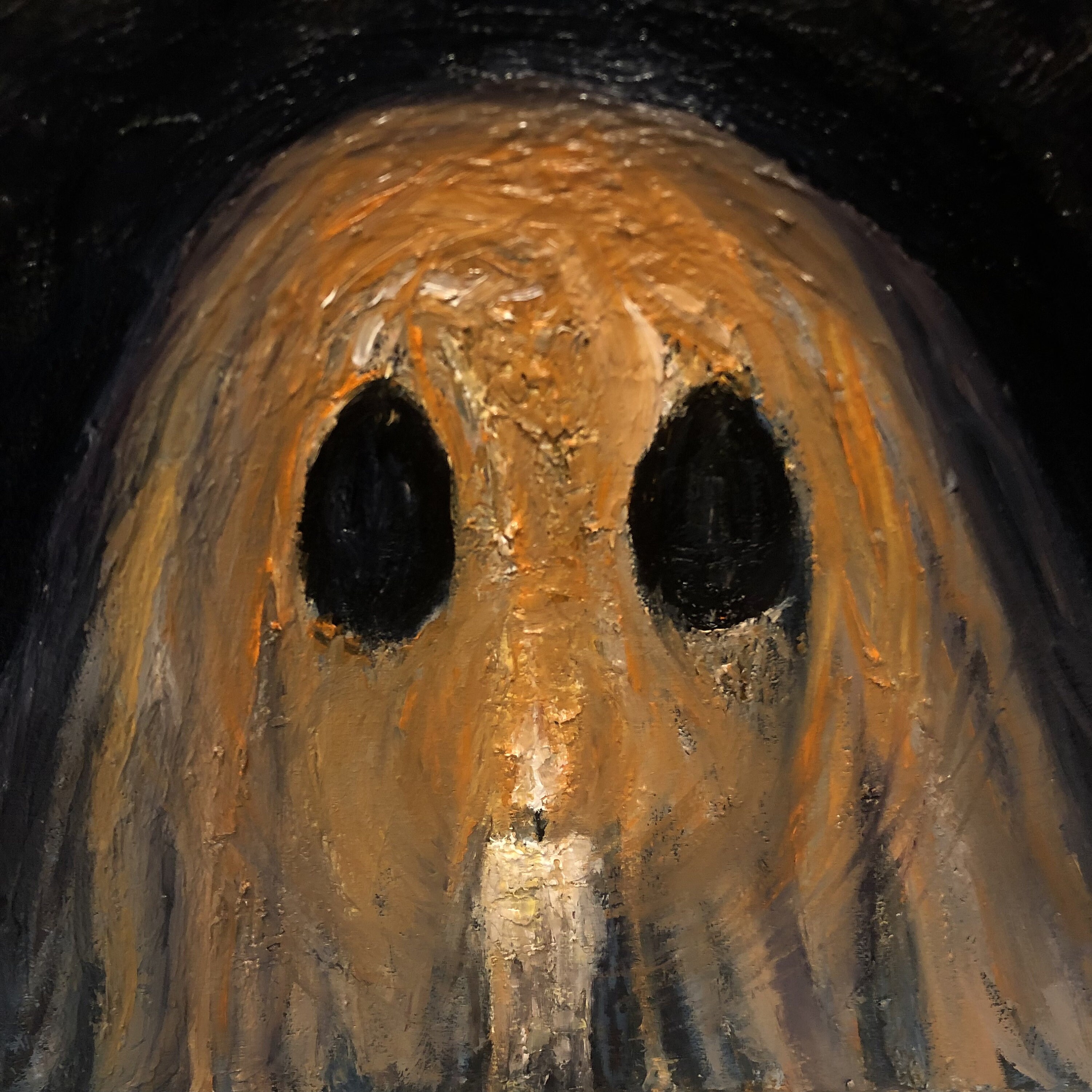 Ghost With Candle Original Oil Painting on Canvas. Dark - Etsy