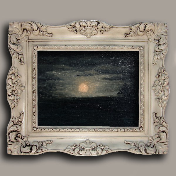 Moon Painting - Etsy