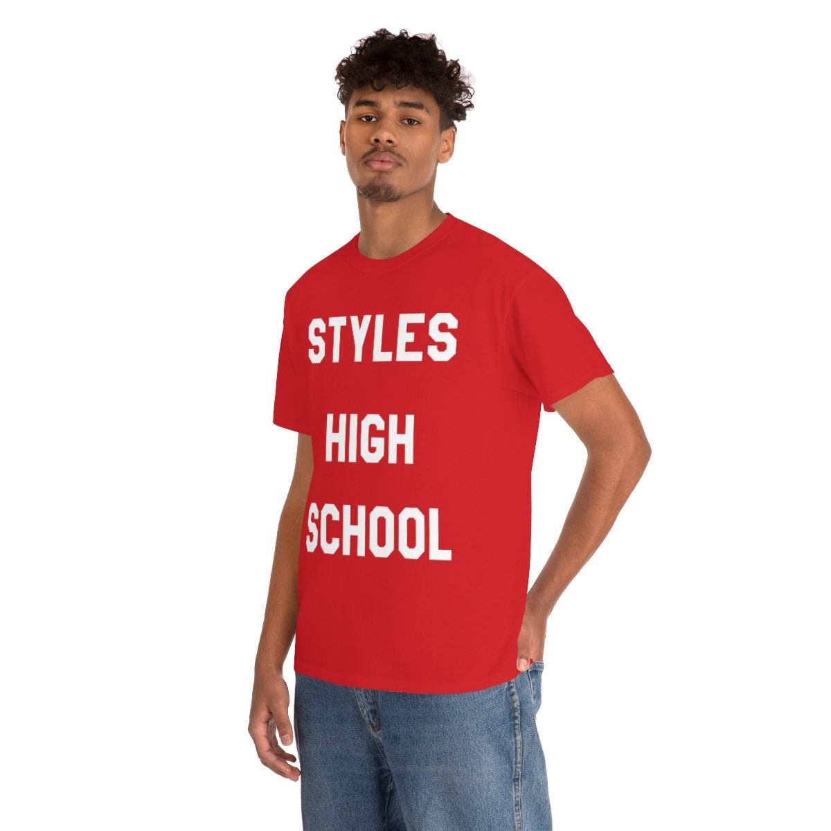 Styles High School T-shirt Harry Styles Harryween Red Merch Mitch ...