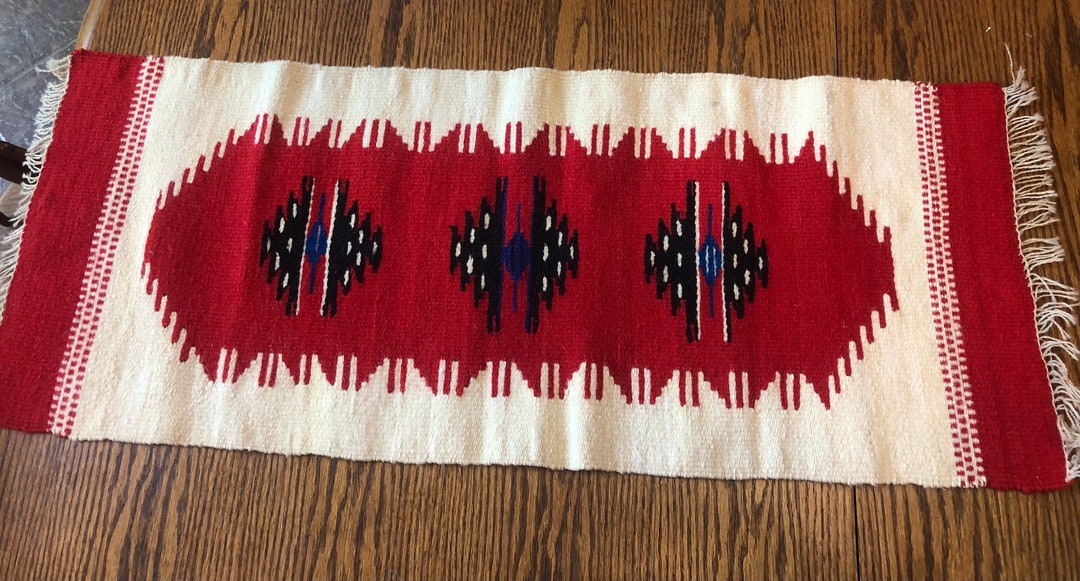 Southwest Style Handwoven Wool Table Runner - Etsy