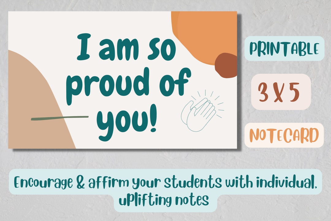 I Am so Proud of You Notecard - Etsy