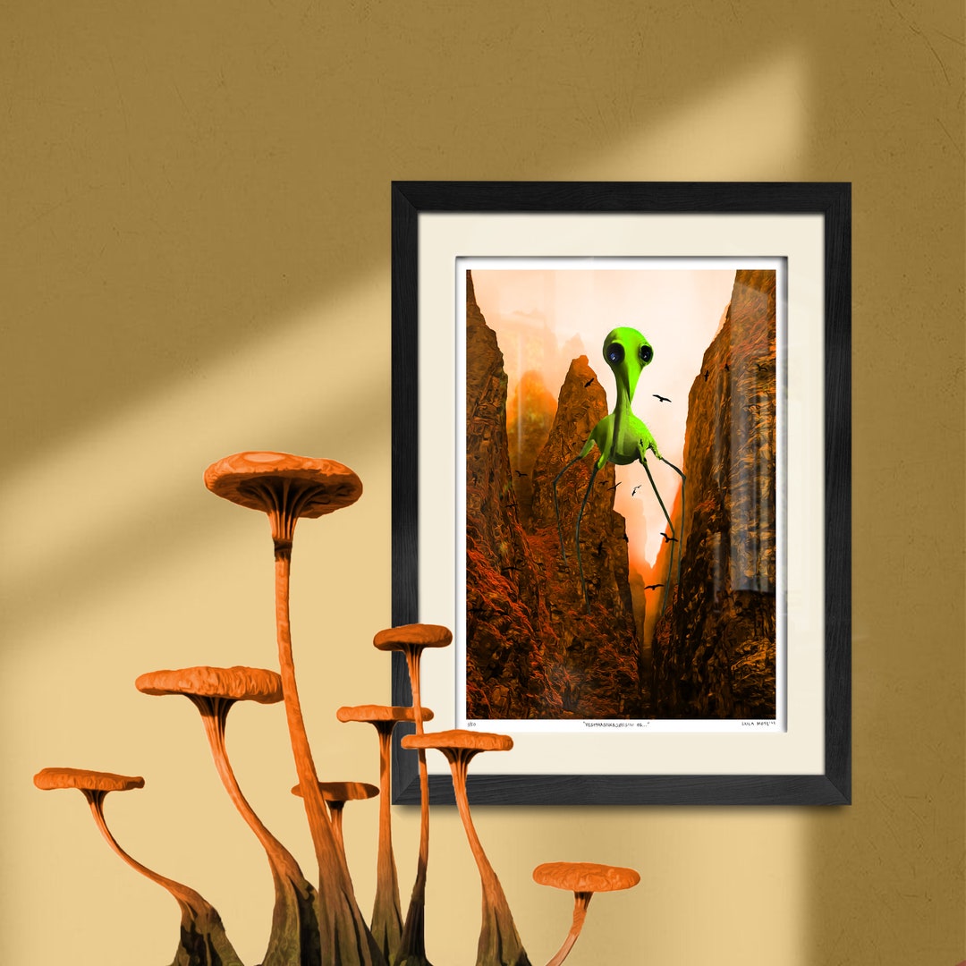 Limited Edition Fine Art Print. Creature Art, Alien, Landscape ...