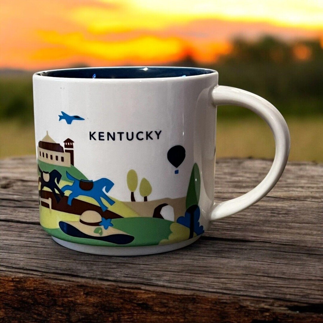 Starbucks You Are Here Collection Kentucky Coffee Mug 14 Oz 2014 - Etsy
