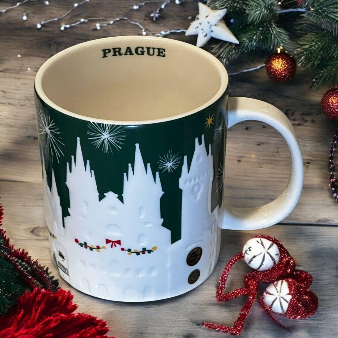 Prague Green Starbucks Coffee Cup Mug Relief 3D Collector Series 2015 ...