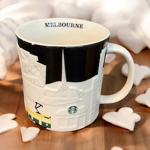 Starbucks MELBOURNE Australia City Skyline 3D Relief Coffee Mug Cup 16 ...