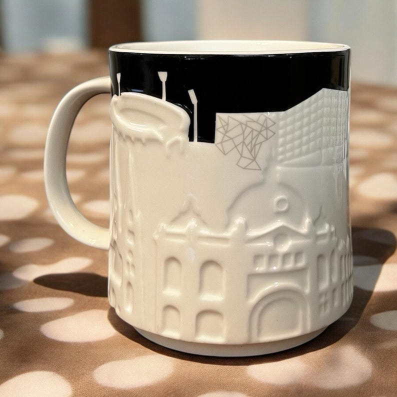 Starbucks MELBOURNE Australia City Skyline 3D Relief Coffee Mug Cup 16 ...