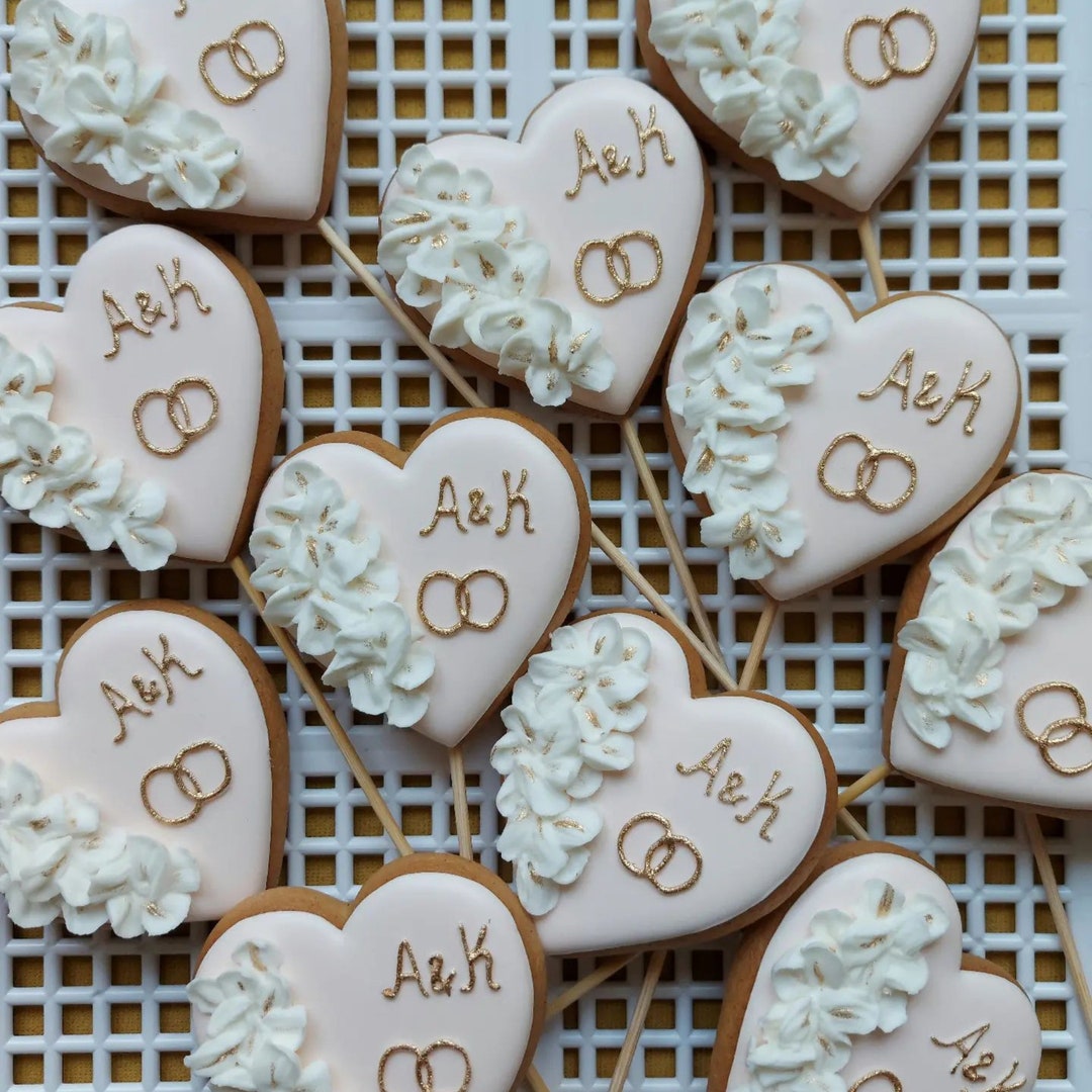 Bridal Shower Sugar Cookies, Wedding Shower Cookies, Decorated Wedding ...