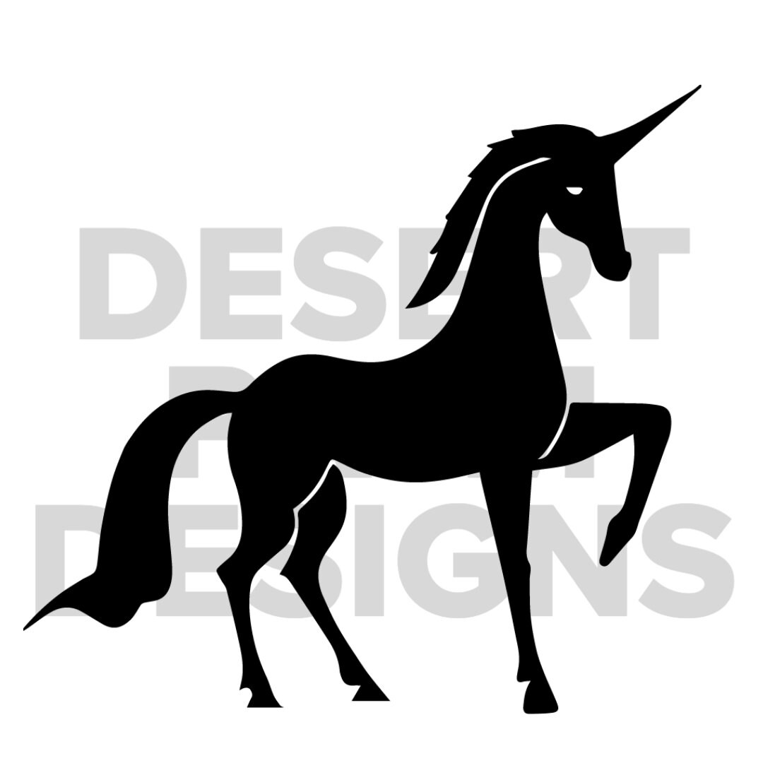 Unicorn Silhouette Svg Minimal Fantasy Unicorn Digital Etsy