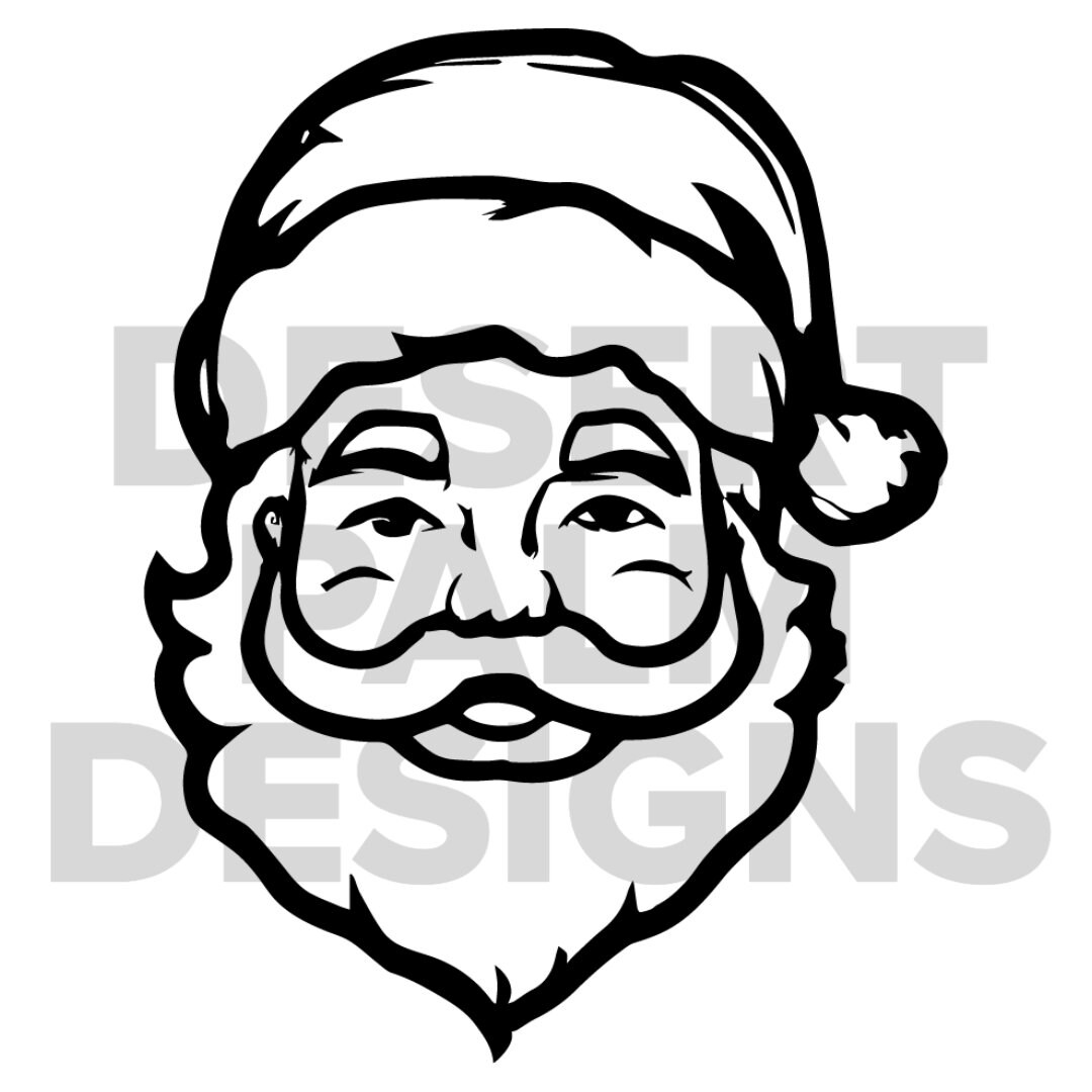Retro Detail Santa Svg Digital Design PNG EPS SVG Pdf Clipart - Etsy
