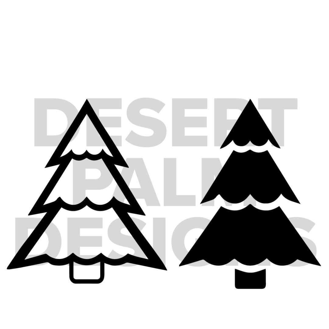 Simple Christmas Tree Svg Digital Design PNG EPS SVG Pdf - Etsy