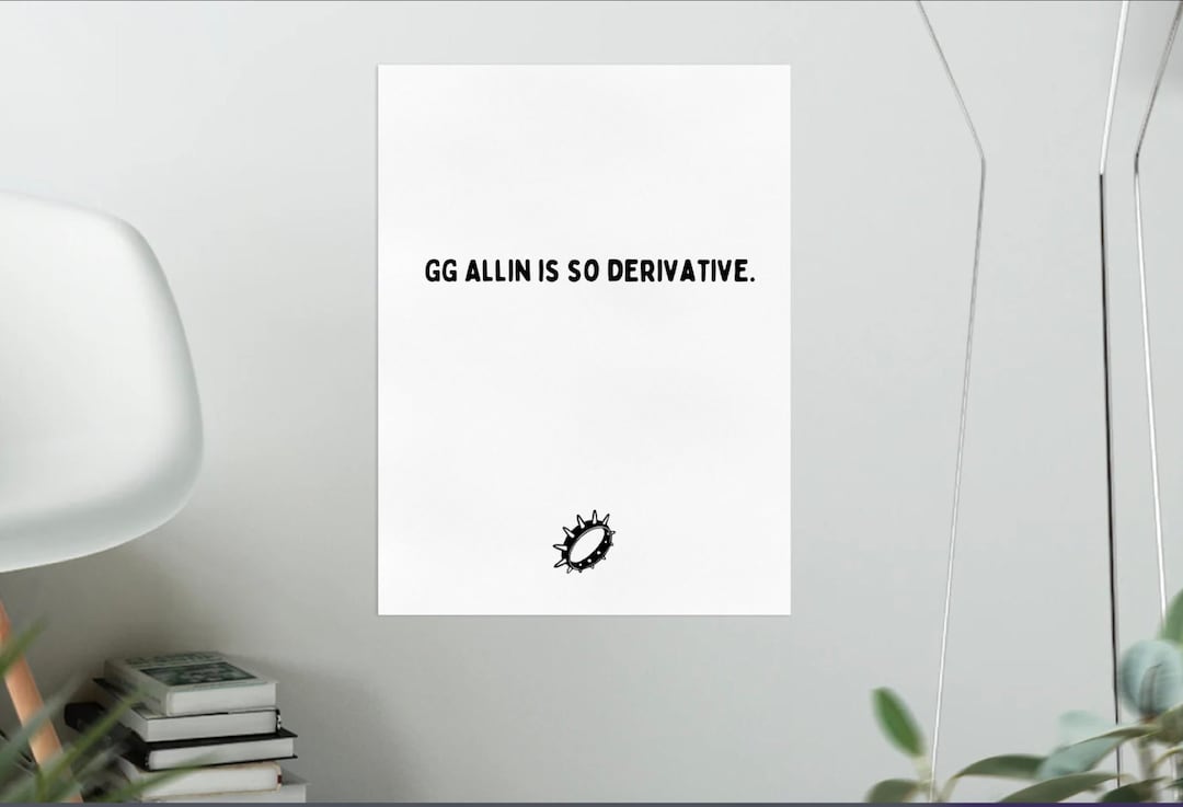 GG Allin Poster - Etsy