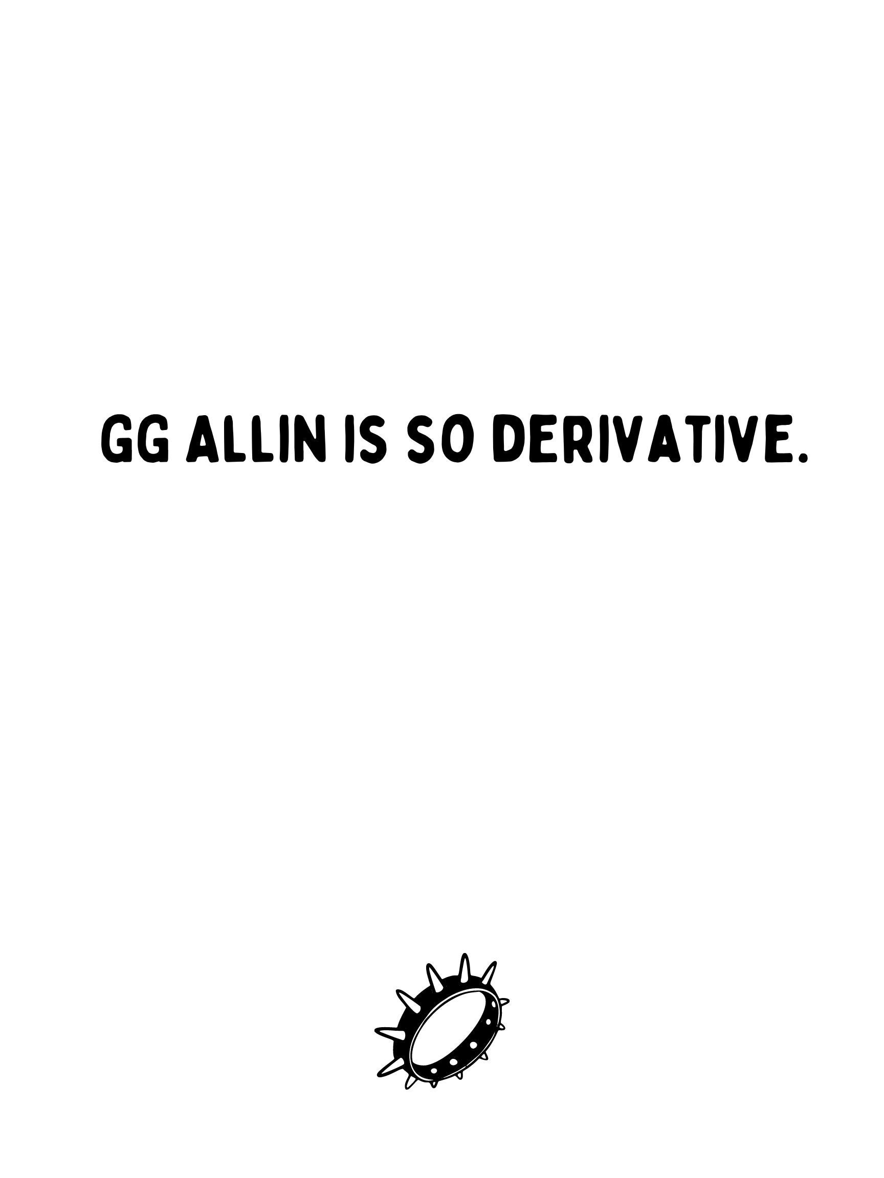 GG Allin Poster - Etsy