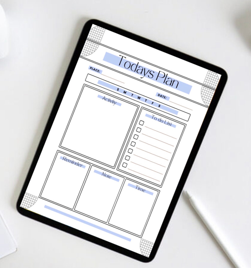 Day Plan Template, Printable Planner Download, Goodnotes Page, PDF - Etsy